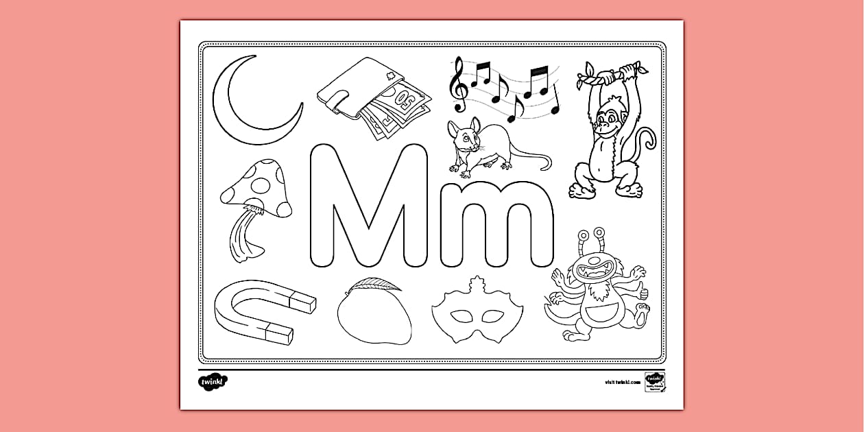 Letter M Coloring Page