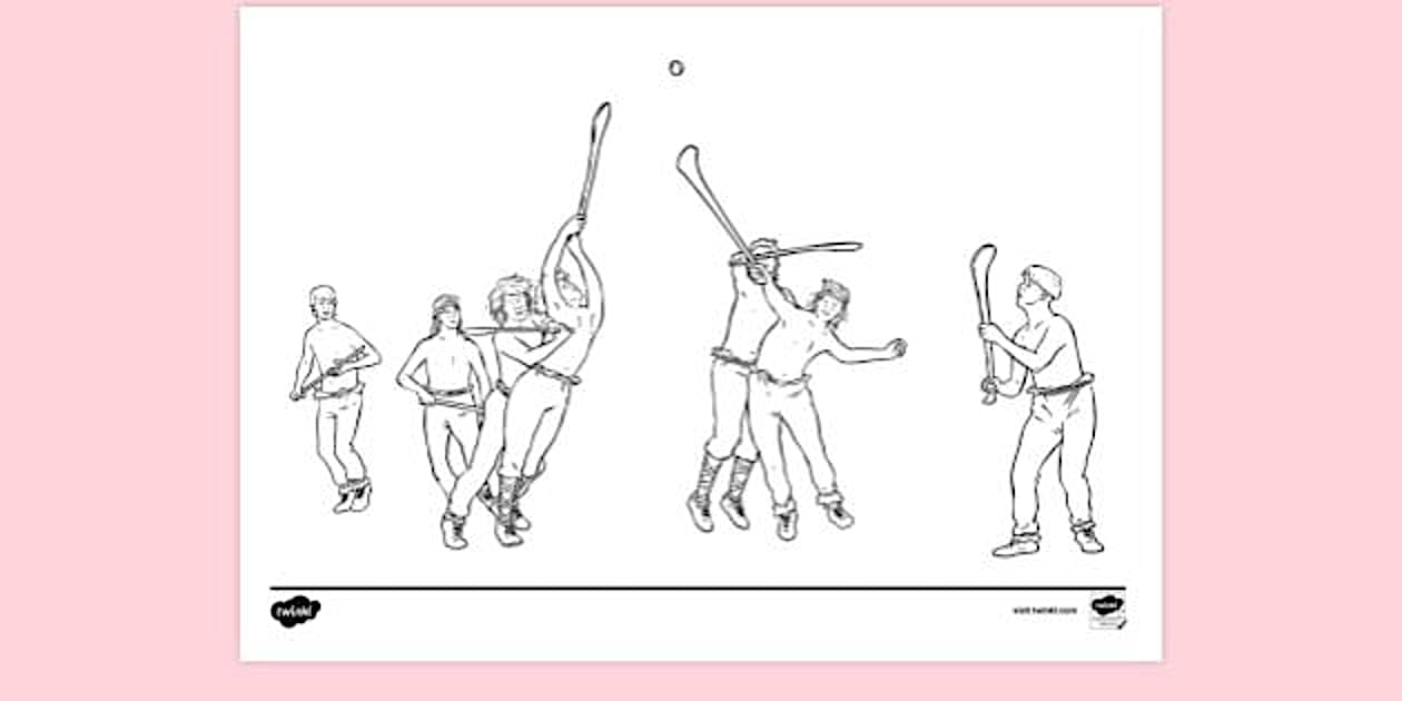 Iron Age Hurling Colouring | Colouring Sheets - Twinkl
