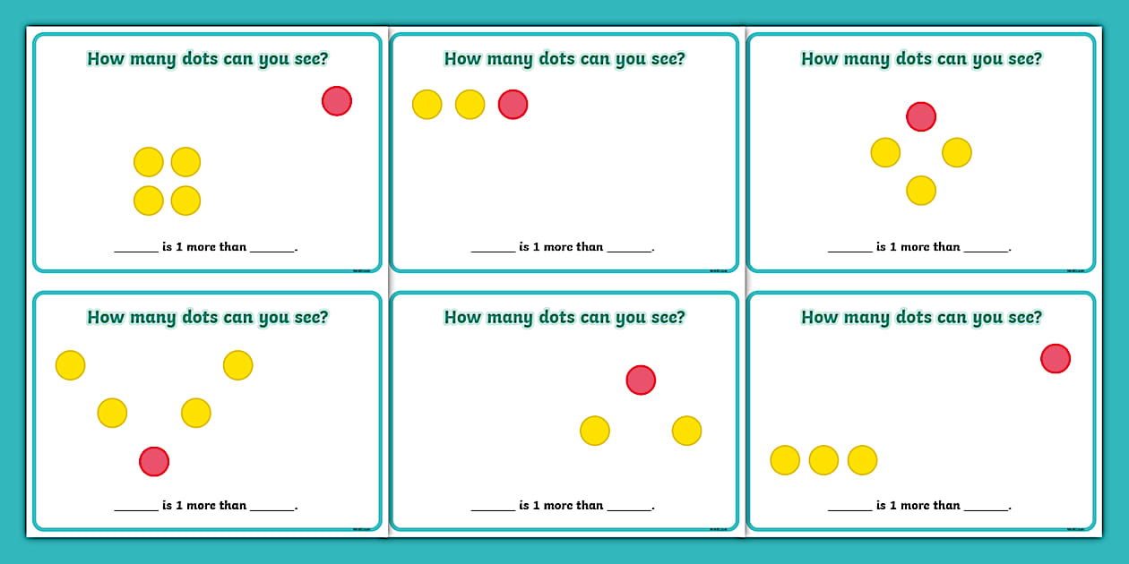 👉 Subitise 1 More Dot Activity Cards - Twinkl Resources
