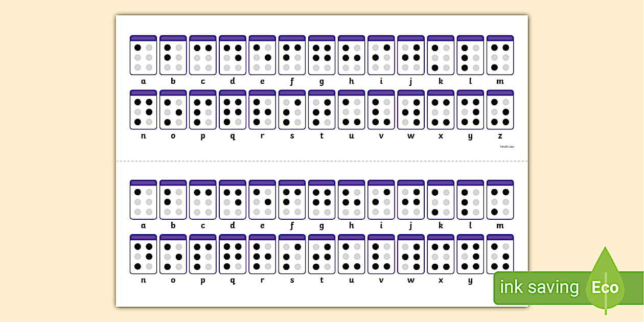 Cursive Braille Alphabet Strips (Lehrer gemacht) - Twinkl