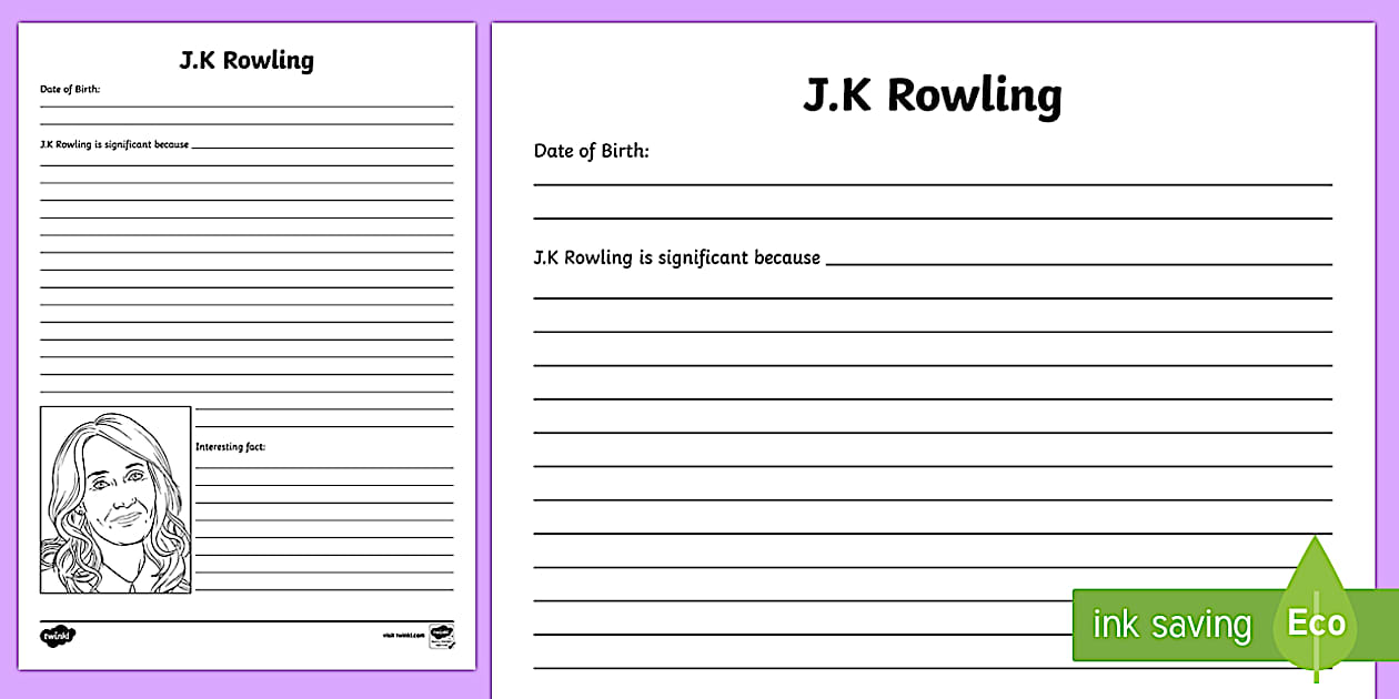 J.K. Rowling Significant Individual Writing Frames - C S Lewis Significant