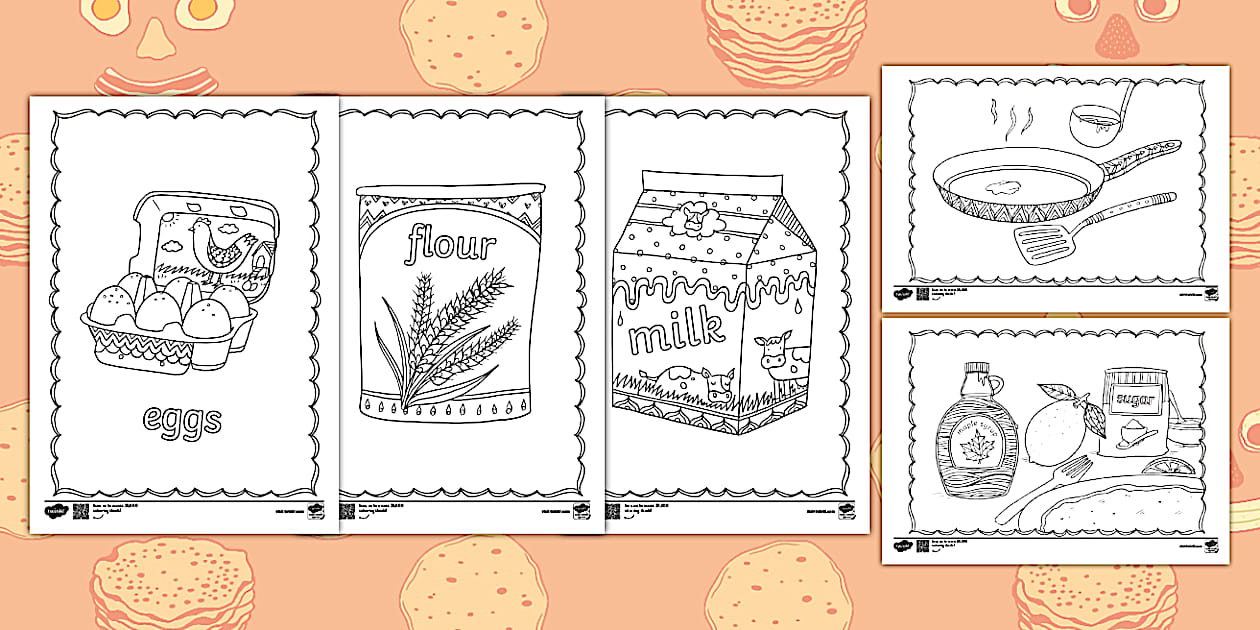 Pancake Day Colouring Pages - Primary Resources - Twinkl