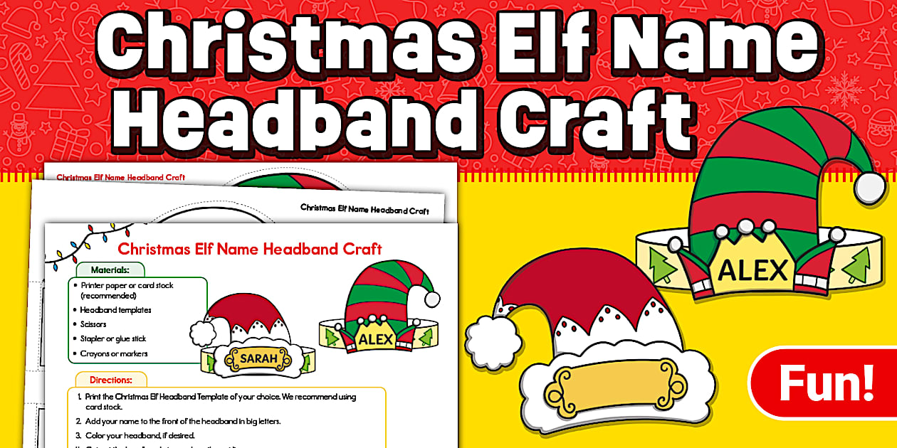 Christmas Elf Name Headband Craft