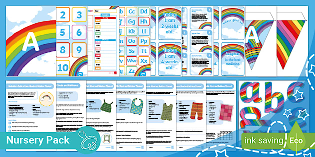 FREE! - Clouds and Rainbows Nursery Pack - Twinkl