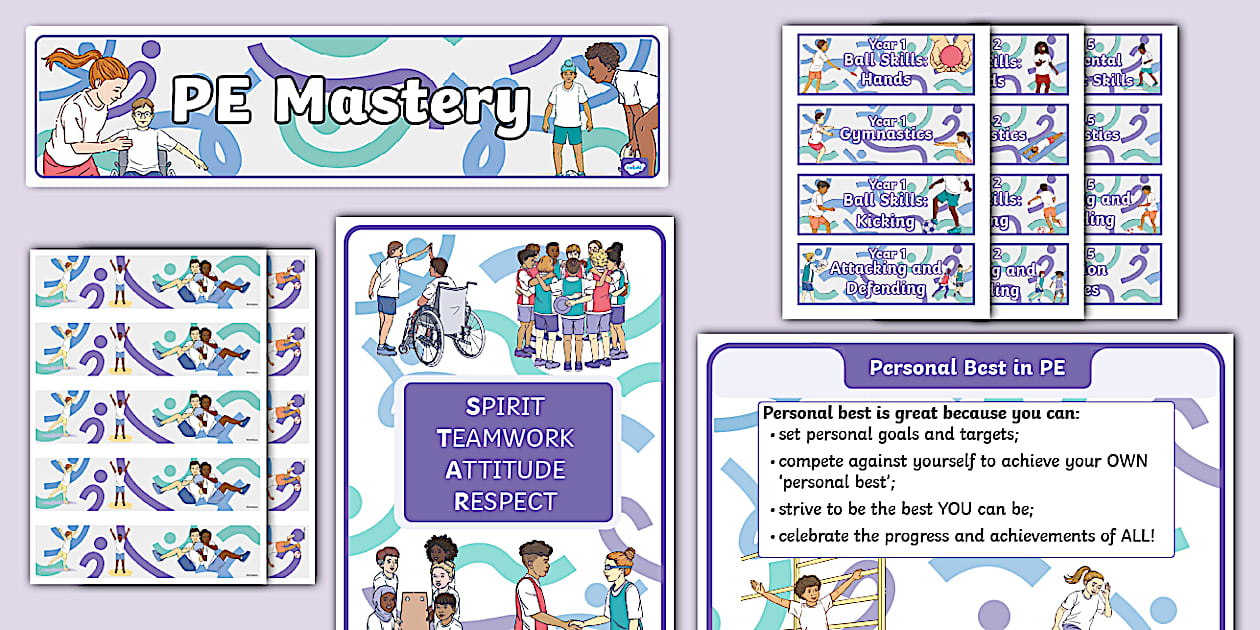 PE Mastery Display Pack (teacher made) - Twinkl