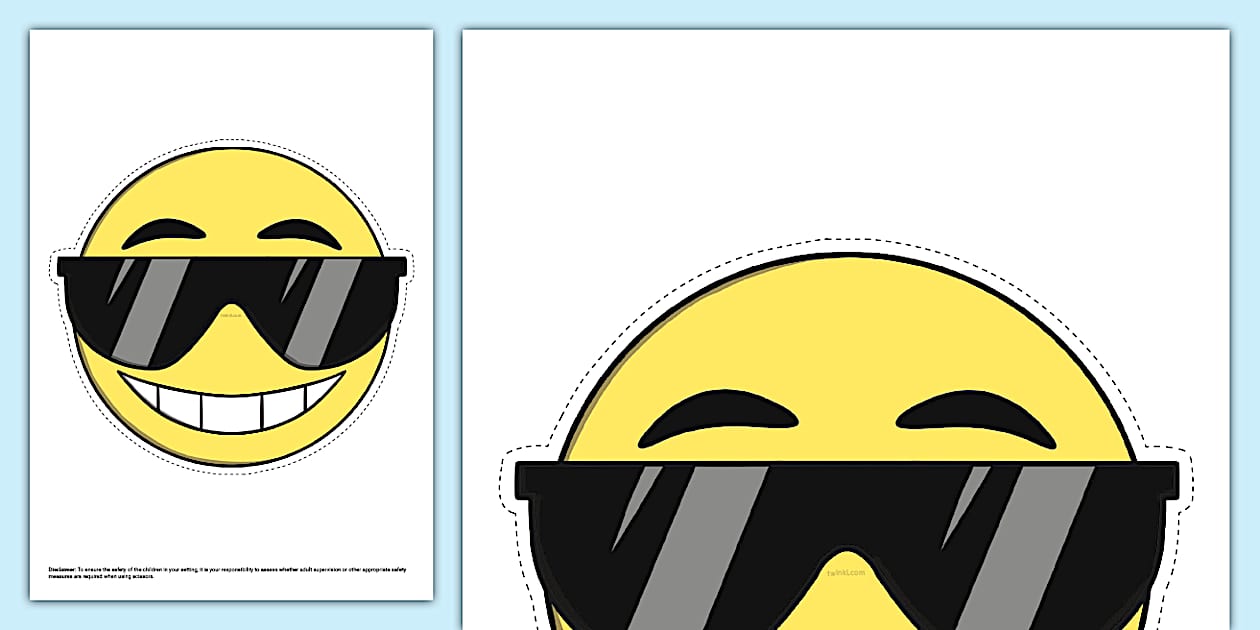 Cool Emoticon Cut Out