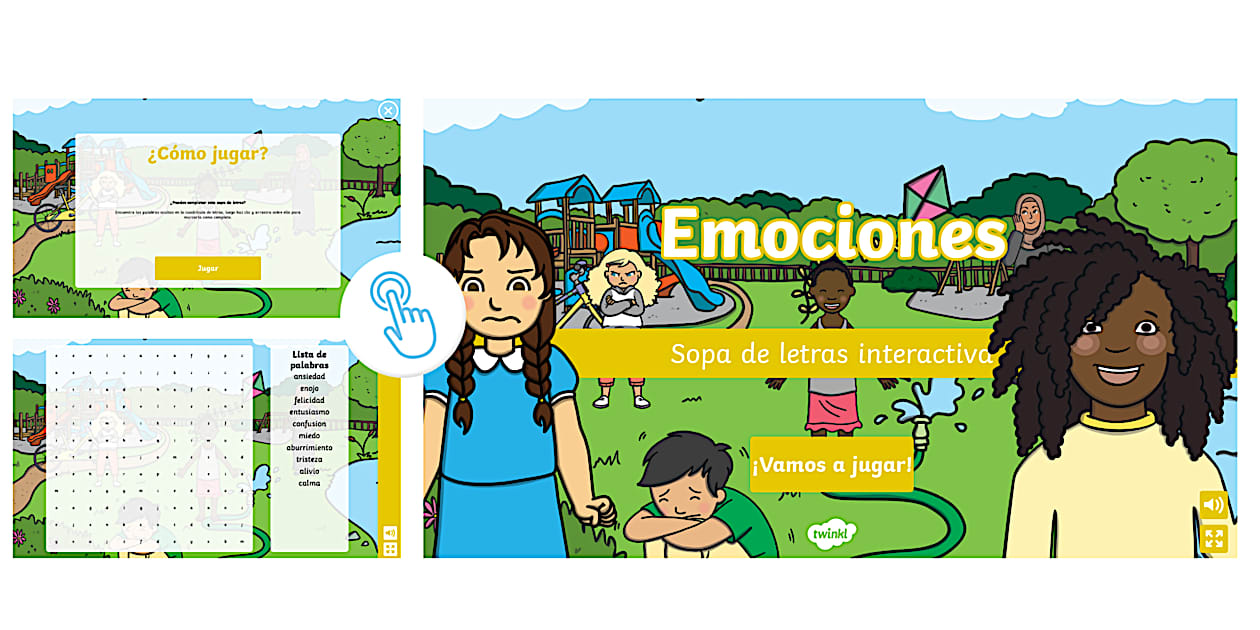 Sopa de letras: Emociones (teacher made) - Twinkl
