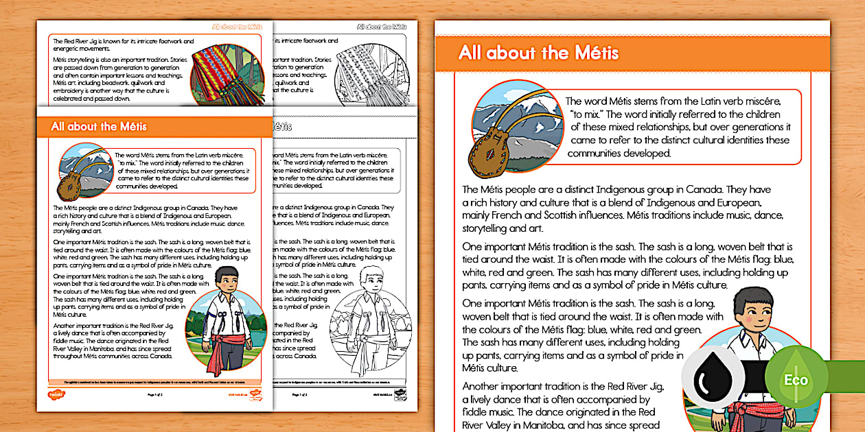 FREE! - Metis Culture Facts - Twinkl resources - Twinkl