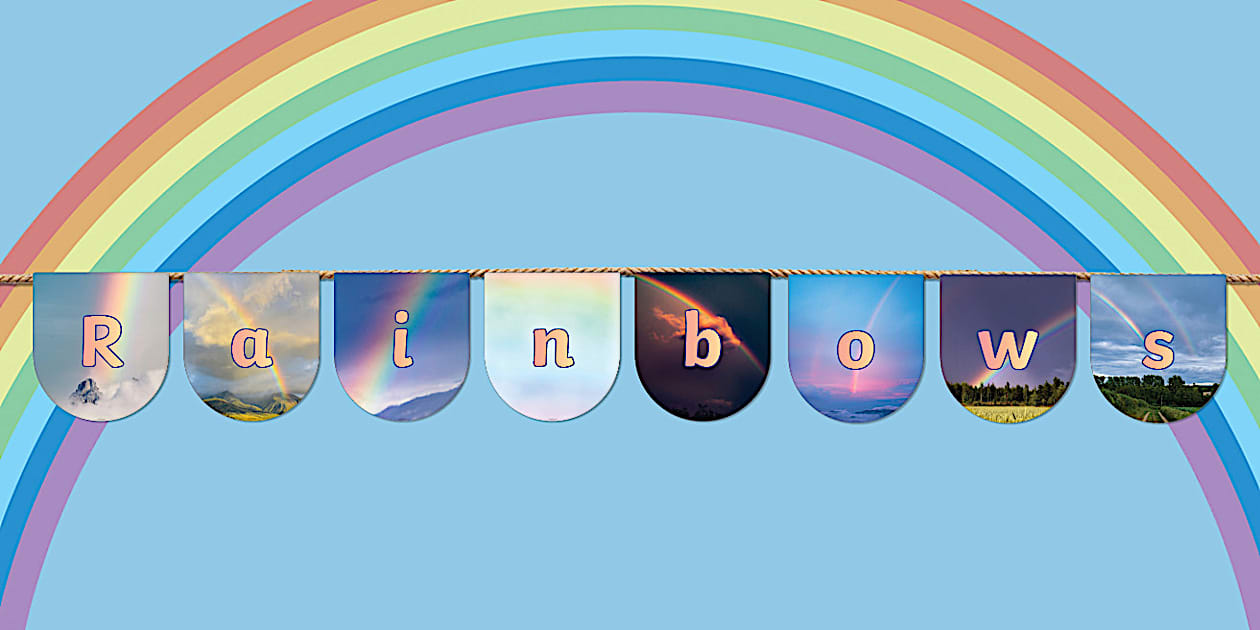 Rainbows Photo Display Bunting (Teacher-Made) - Twinkl