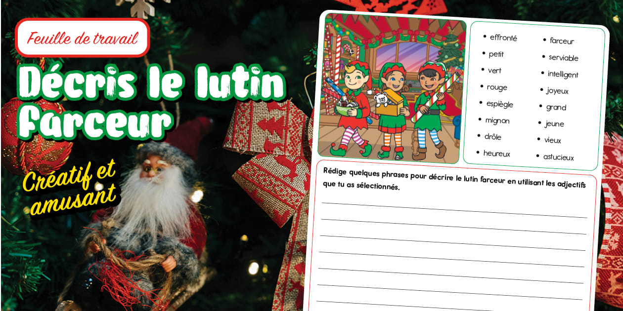 Feuille de travail : Décris le lutin farceur