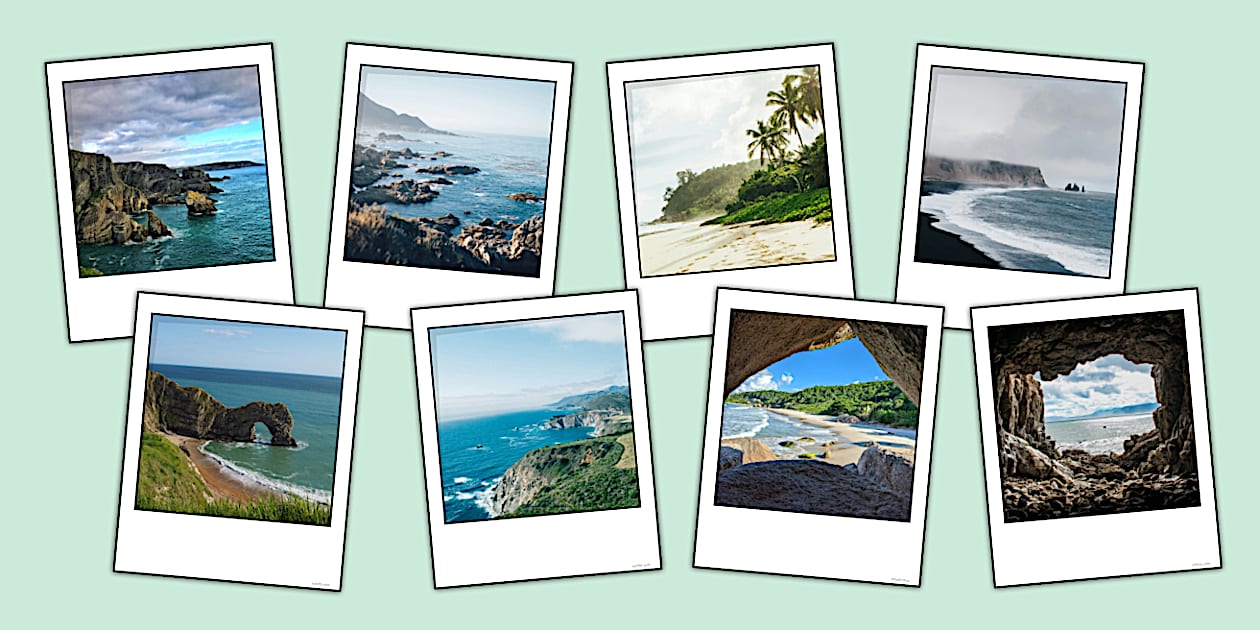 Coasts Instant Photo Style Display Images (Teacher-Made)