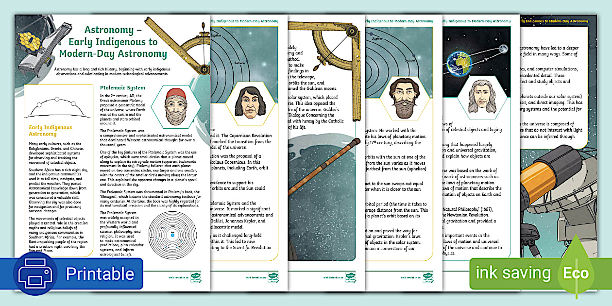 Astronomy – Early Indigenous to Modern-Day Astronomy