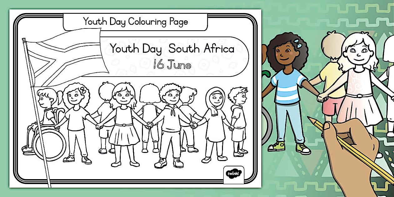 * NEW * Foundation Phase Life Skills Term 2 Youth Day Colouring Page (CAPS)