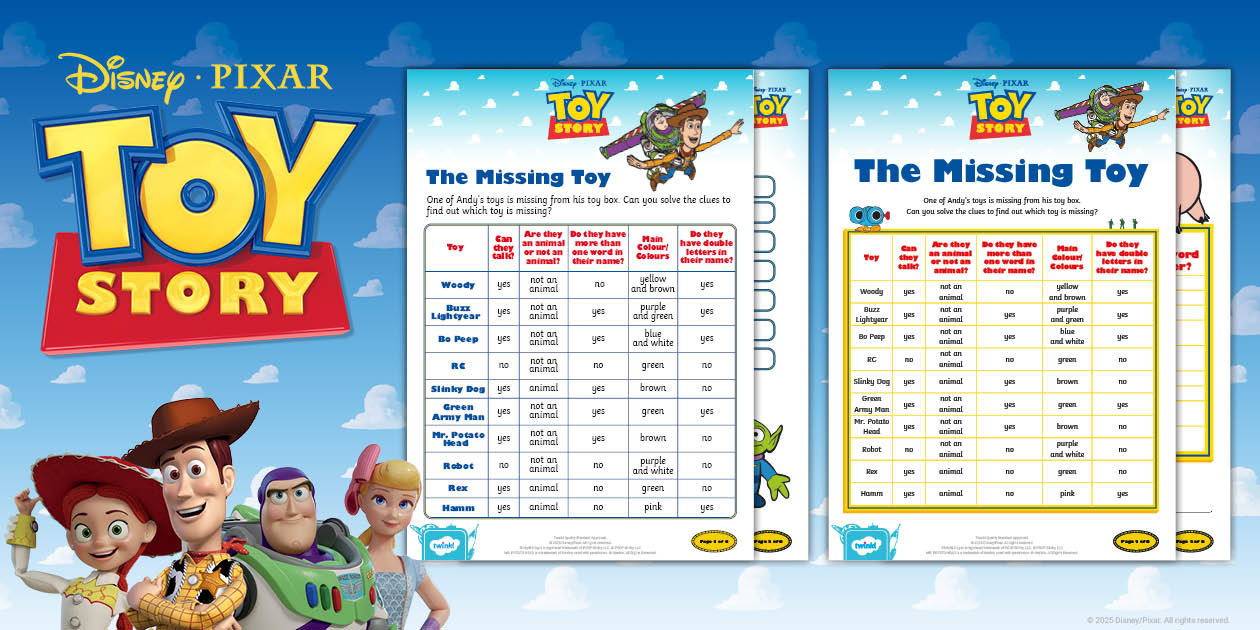 Toy Story: Spelling and Grammar Mystery Pack (teacher made)