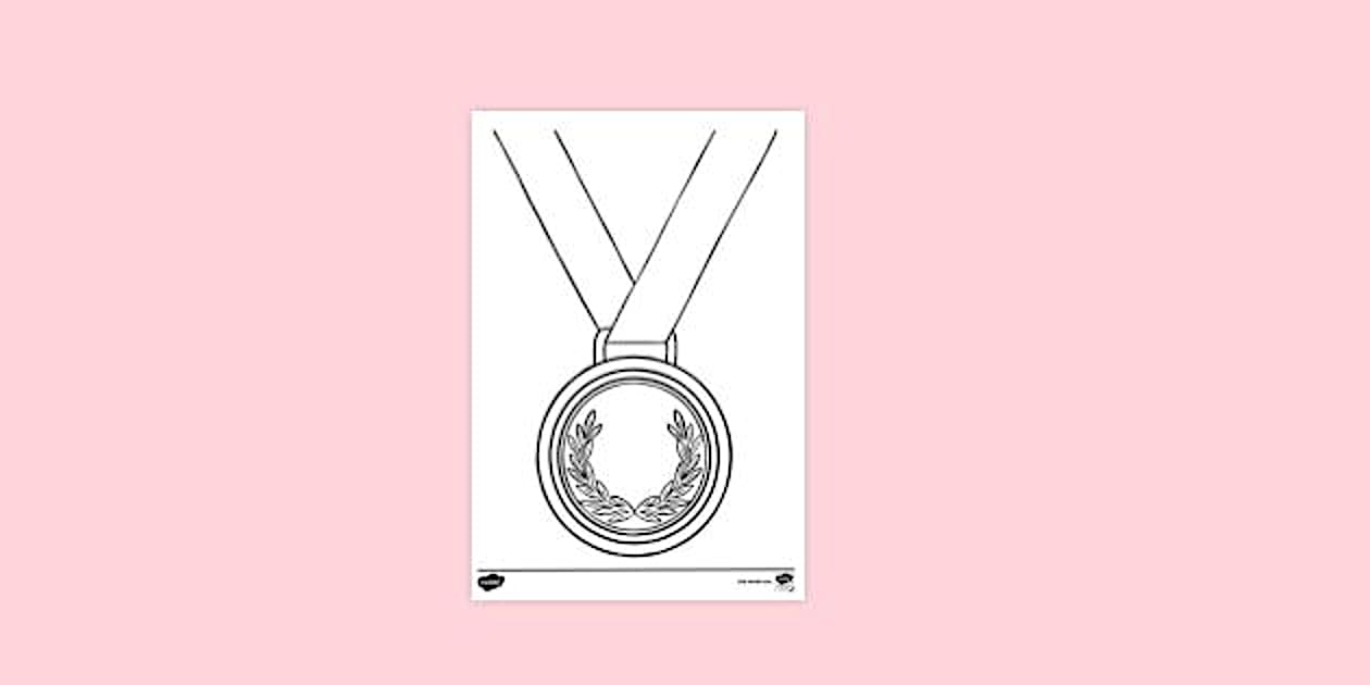 Gold Medal Colouring Sheet - Primary Resources
