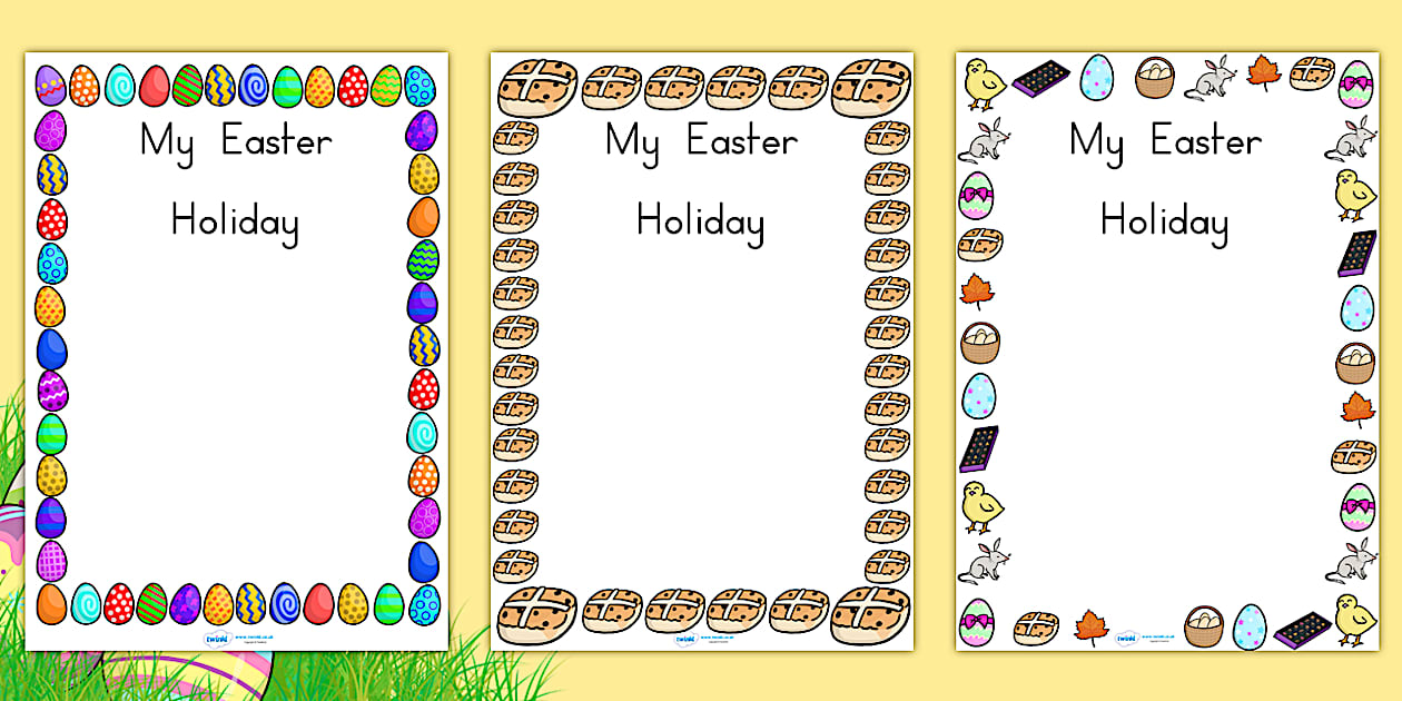 My Easter Holiday Handwriting Lines (teacher made) - Twinkl