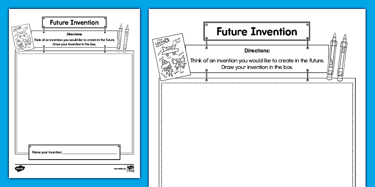 Early Childhood Future Invention Worksheet (teacher made)