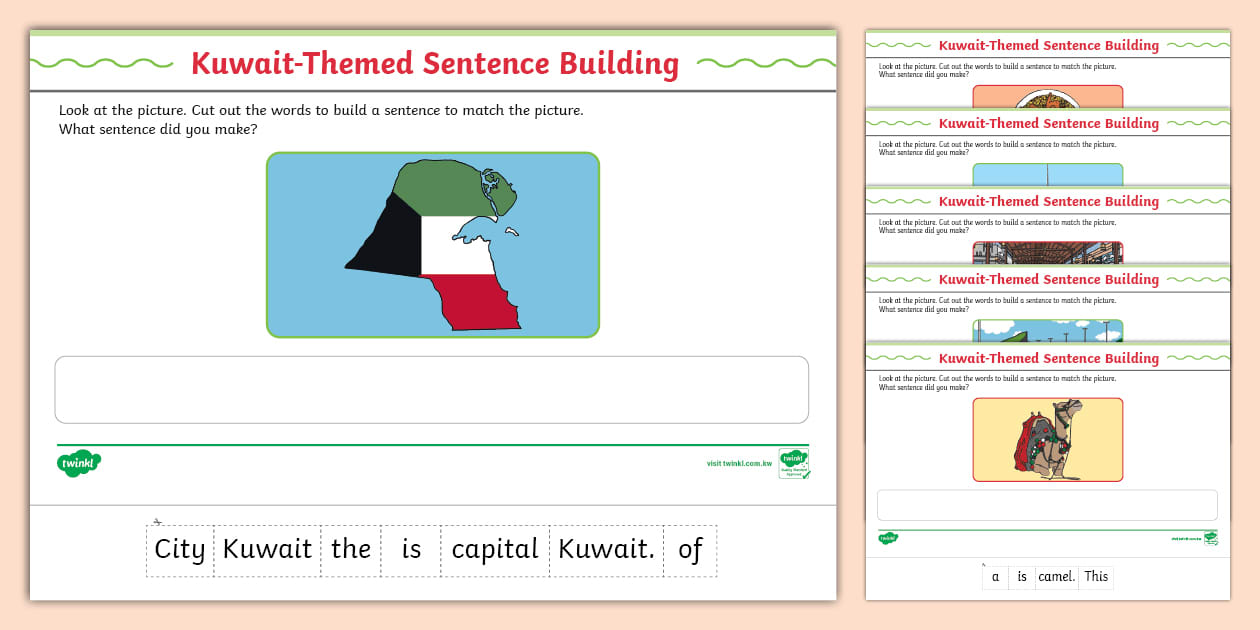 Kuwait-Themed Sentence Building Activity | Fun Literacy Resource