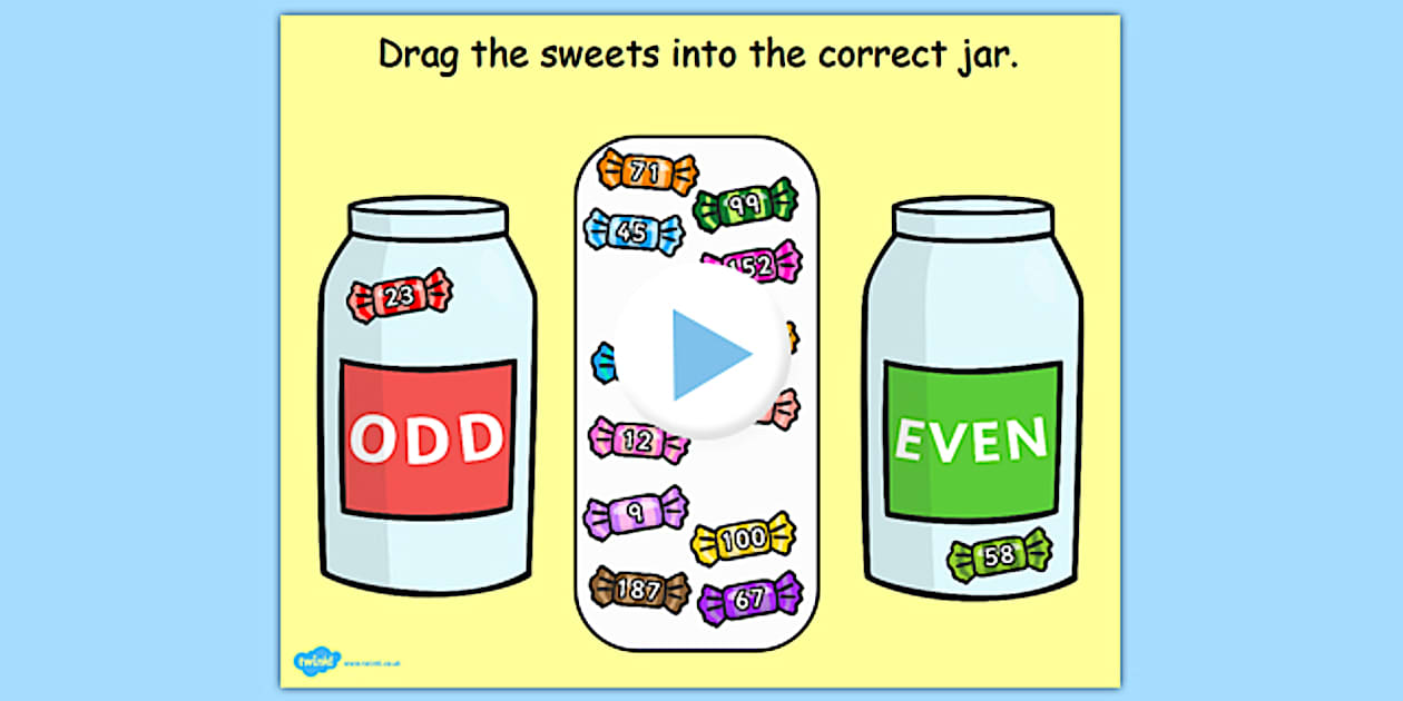 Odd and Even Maths Game For IWB (teacher made) - Twinkl