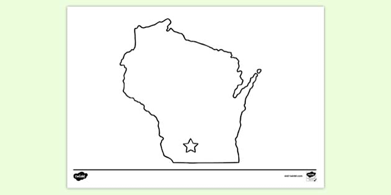 Wisconsin Colouring Page | Colouring Sheets (Teacher-Made)