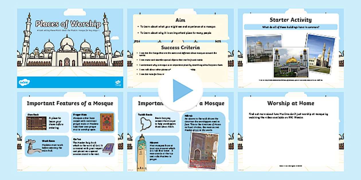 Places of Worship Muslim Mosques KS1 PowerPoint - Twinkl