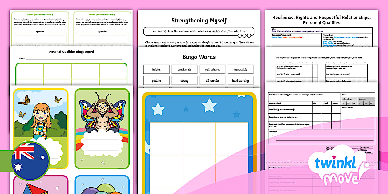 Year 3 RRRR Personal Qualities Lesson Pack (professor feito)