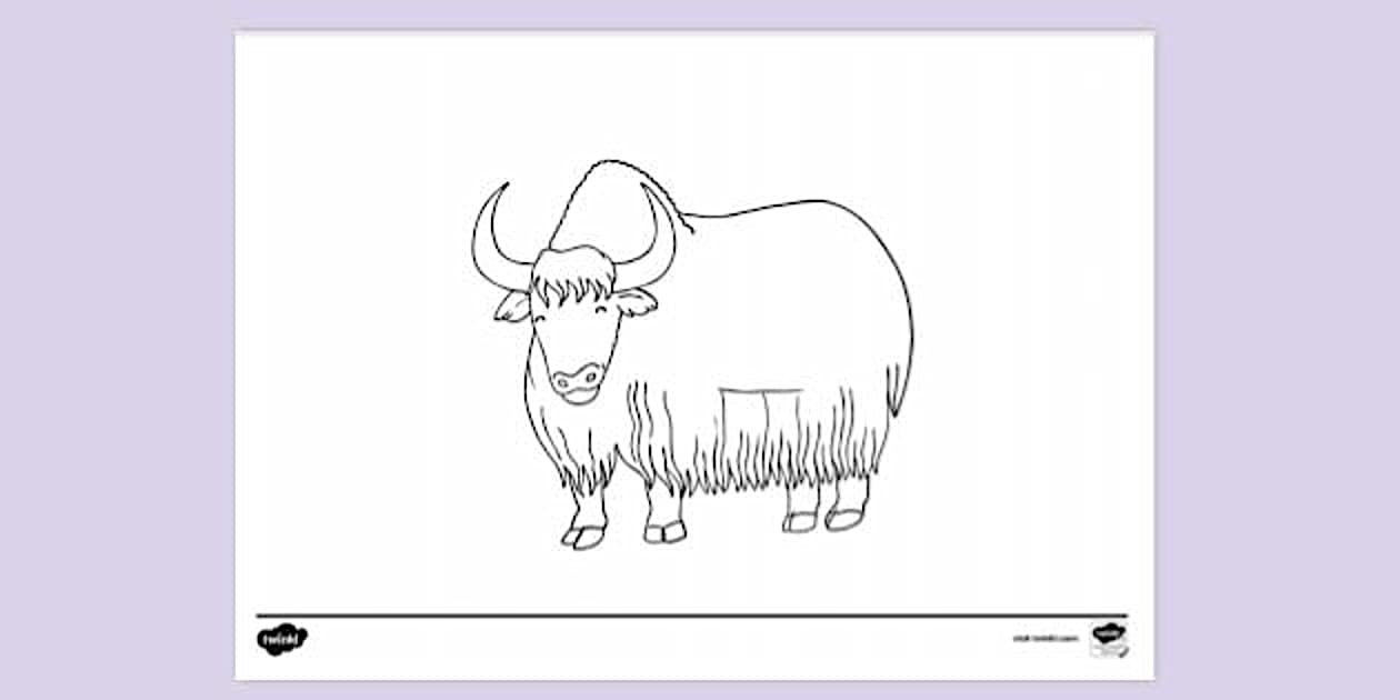 Yellow Yak | KS1 Colouring Sheets | Twinkl Resources