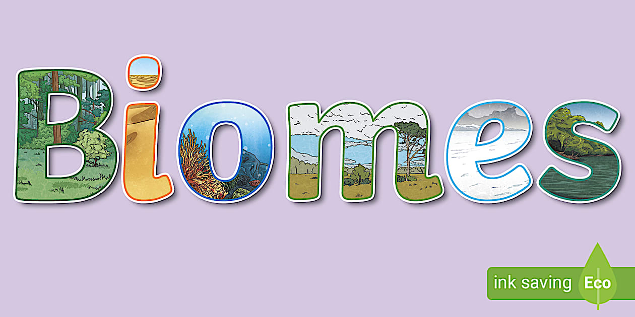 Biomes Lettering (teacher made) - Twinkl