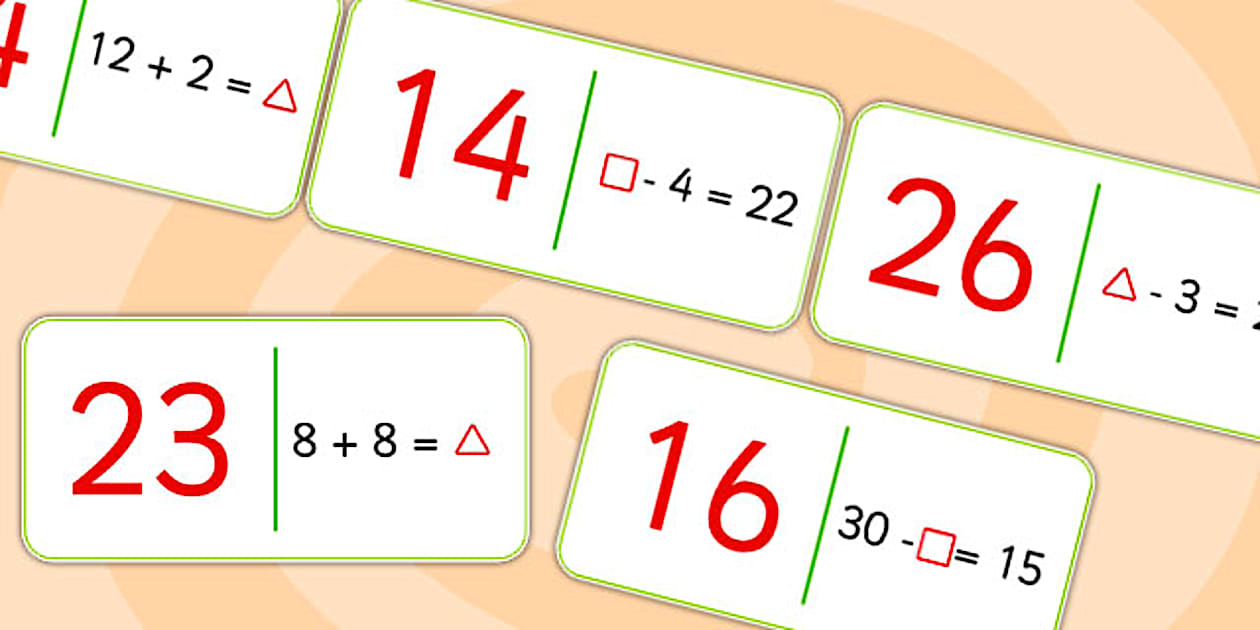 Missing Number Domino Loop Cards - Twinkl