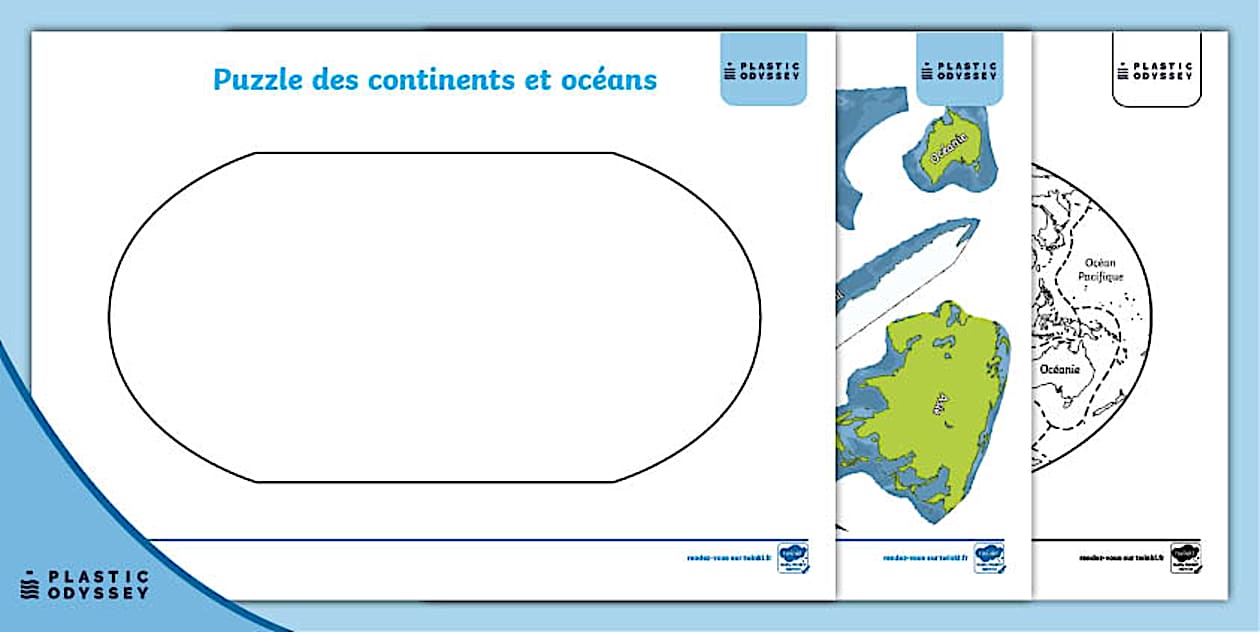 Puzzle des Continents et Océans (Hecho por educadores)