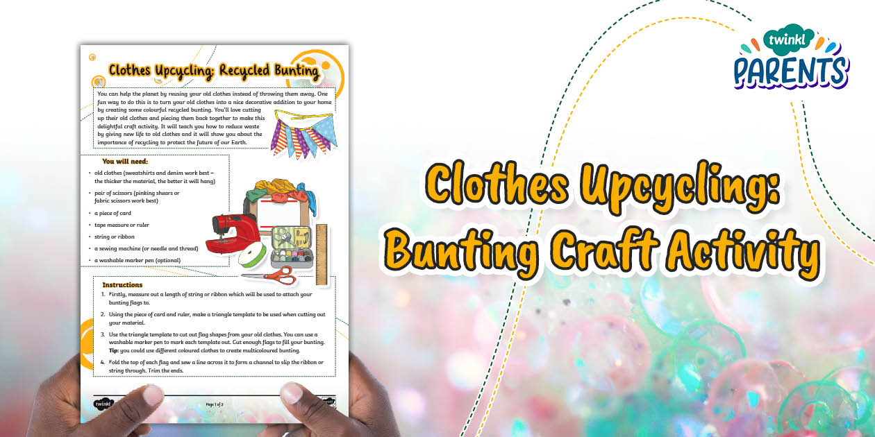 Clothes Upcycling: Bunting Craft Activity