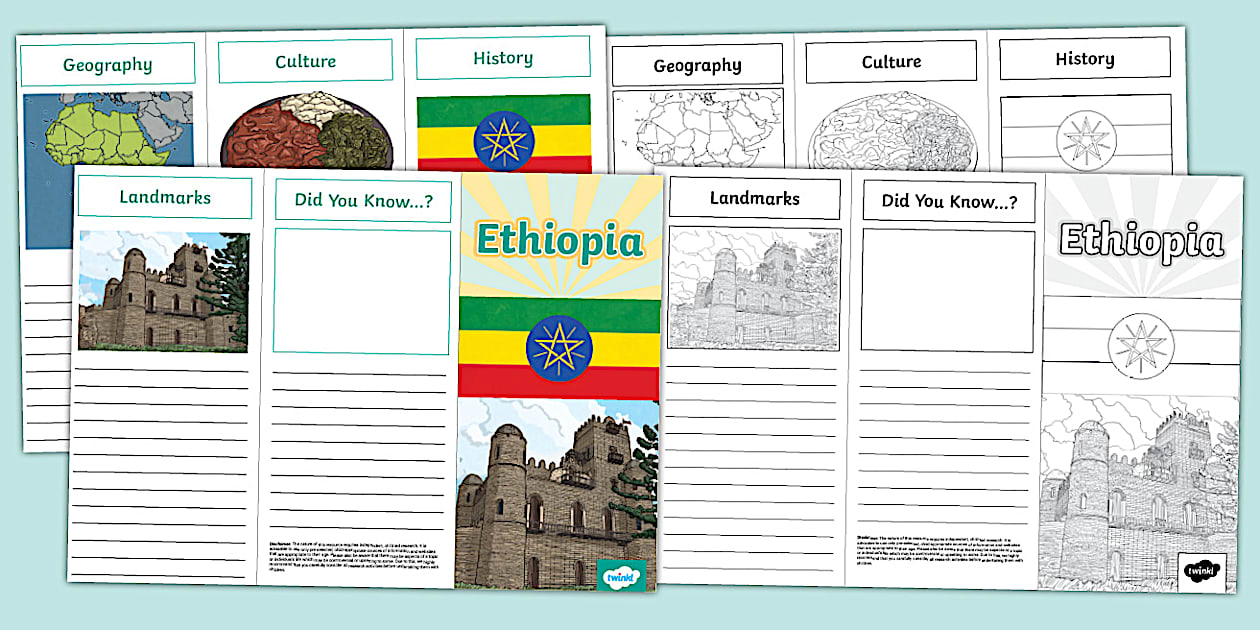 Ethiopia Leaflet Template (teacher made) - Twinkl