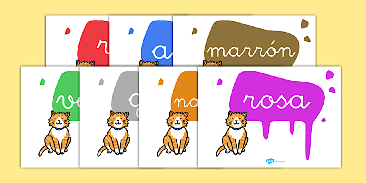 Pósters de colores - colores (teacher made) - Twinkl