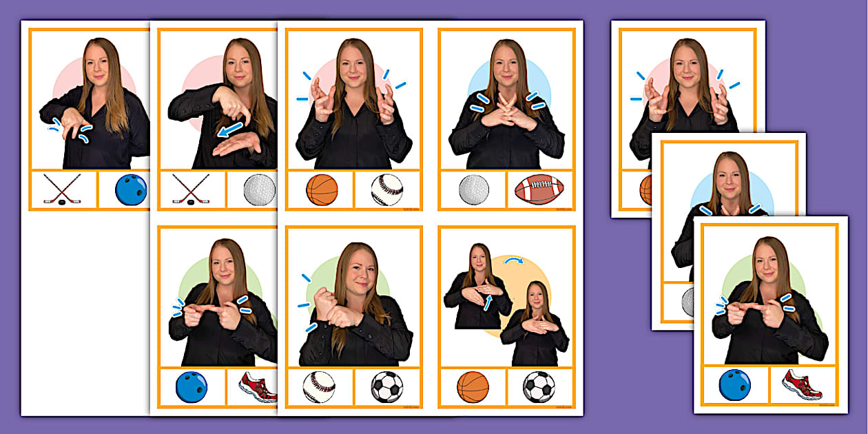 ASL Sports Clip Cards (teacher made) - Twinkl