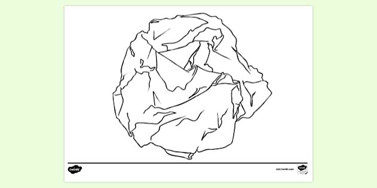 Screwed Up Paper Ball Colouring Sheet (teacher made)