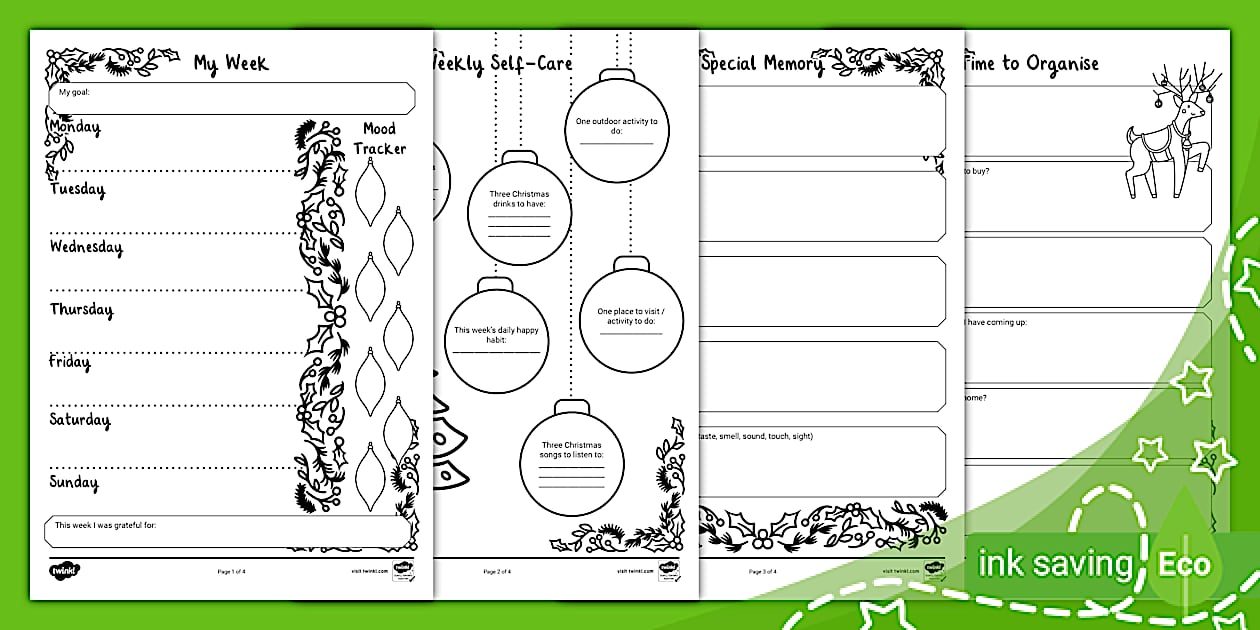 Christmas Bullet Journal Prompts (Teacher-Made) - Twinkl