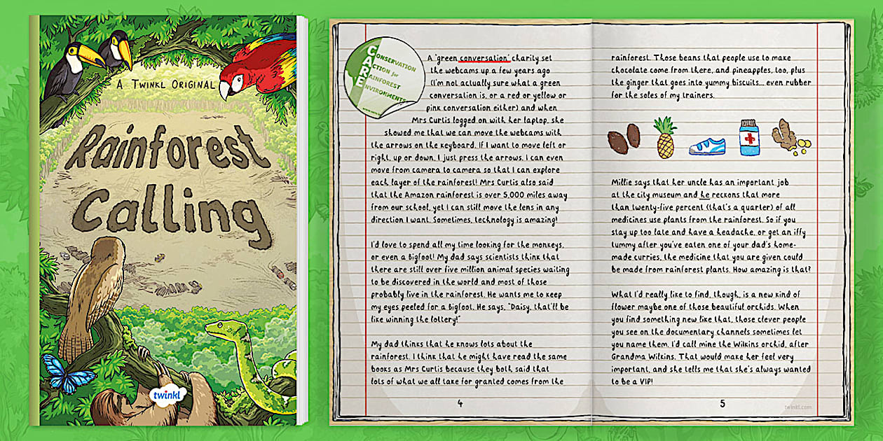 KS2 Rainforest eBook Story | 'Rainforest Calling' eBook