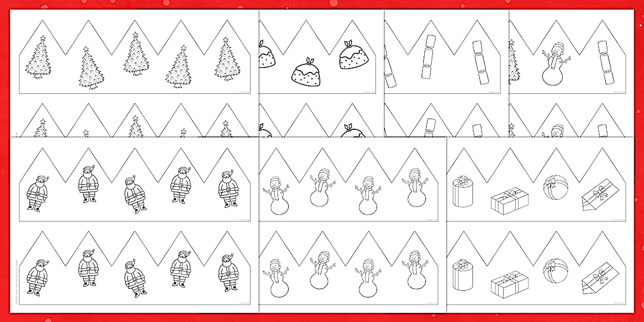 Christmas Party Hat Template Pack (teacher made) - Twinkl