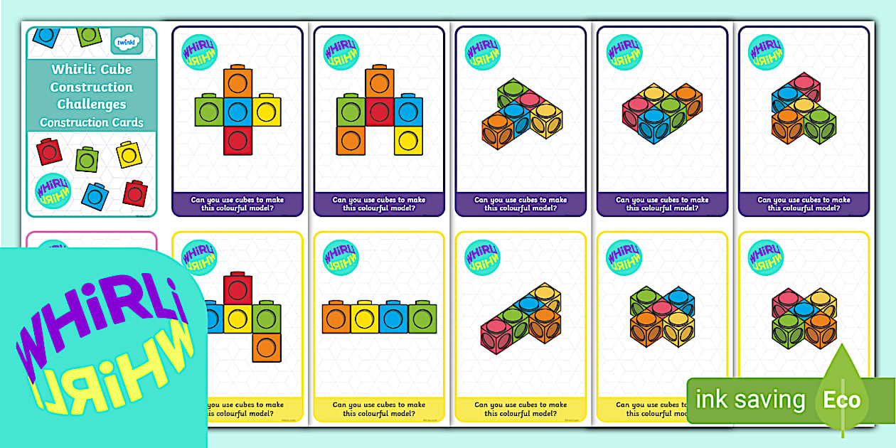 Whirli: Home-Learning Cube Construction Challenges | Twinkl