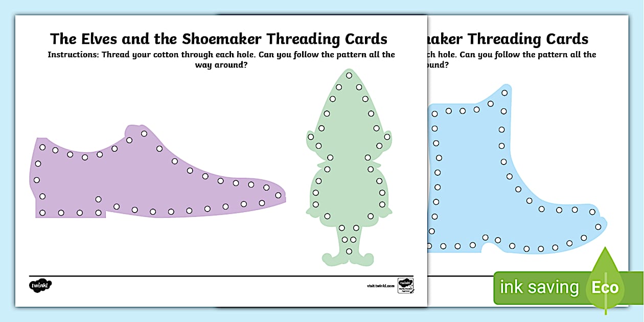 Elves and the Shoemakers Threading Skills (teacher made)