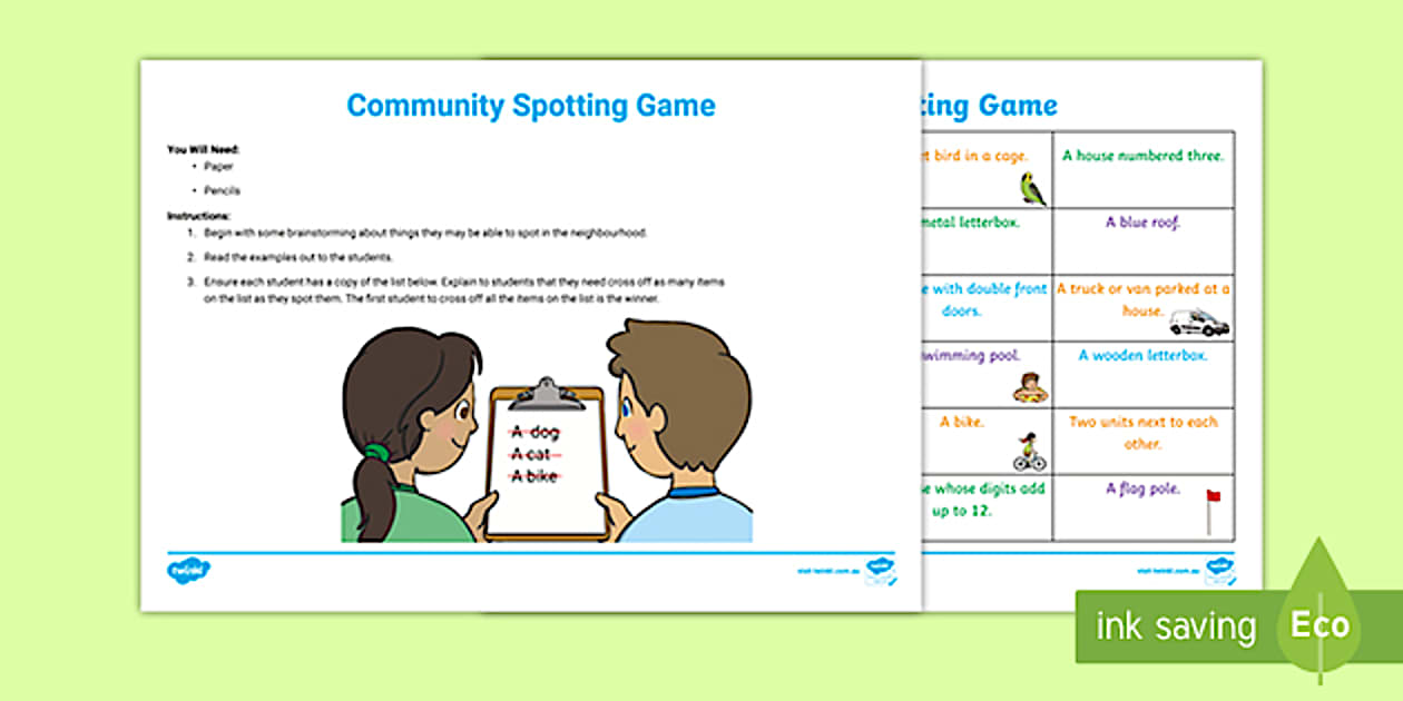 QLD Community Spotting Game (professor feito) - Twinkl