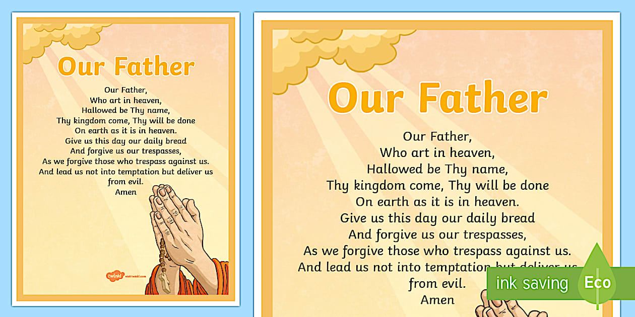 Our Father Poster | Christian Teaching Resource | Twinkl