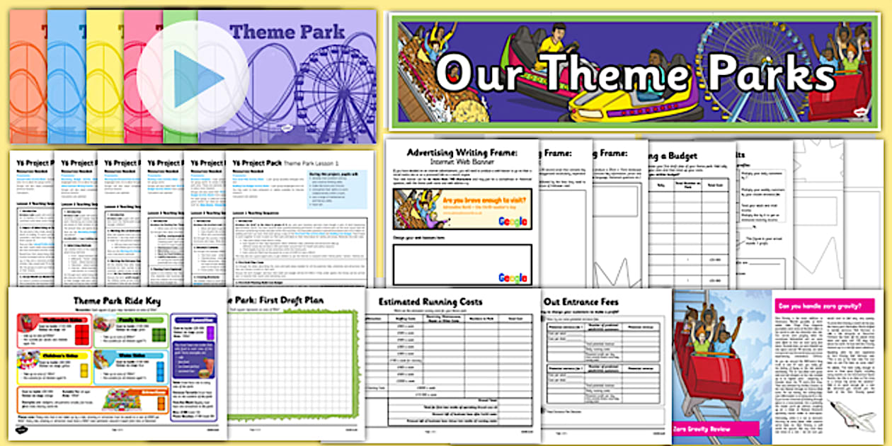 Theme Park Project Pack - Year 6 (teacher made) - Twinkl