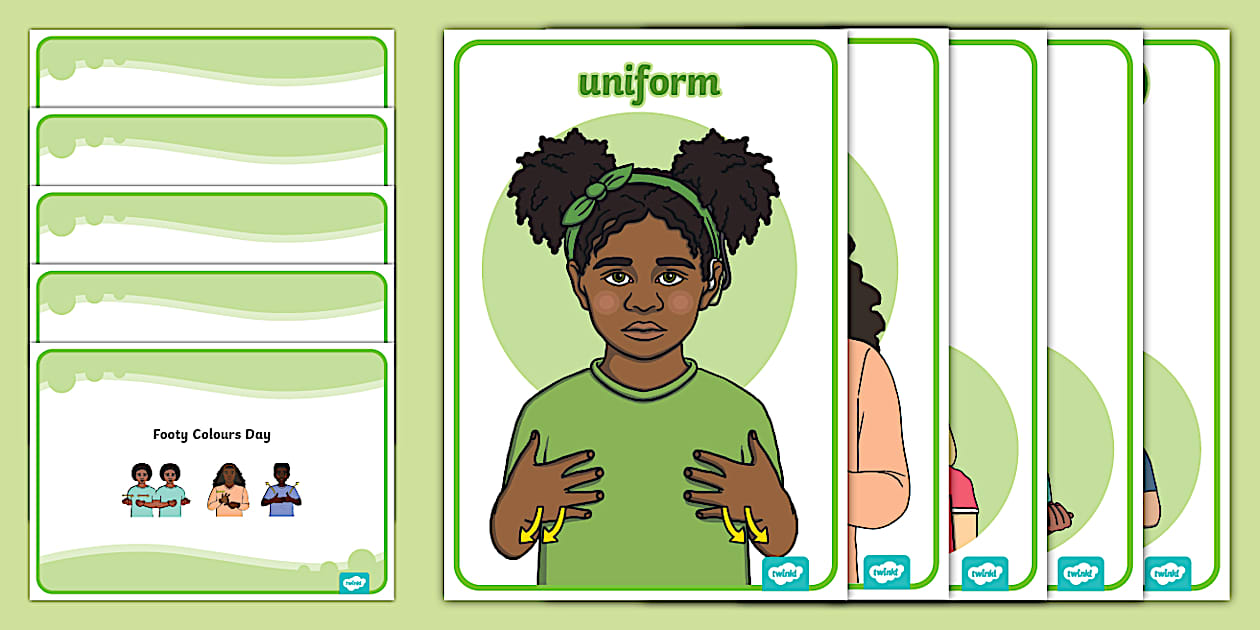 Auslan Footy Colours Day Display Posters