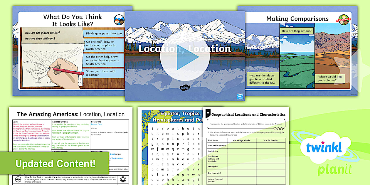 Location, Location Lesson Plan 2 - Year 6 Geography - Twinkl
