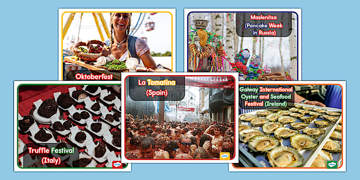 Food Festivals Around the World Photos (teacher made)