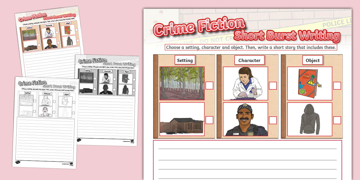 * NEW * Crime Fiction Short Burst Writing Template - Twinkl