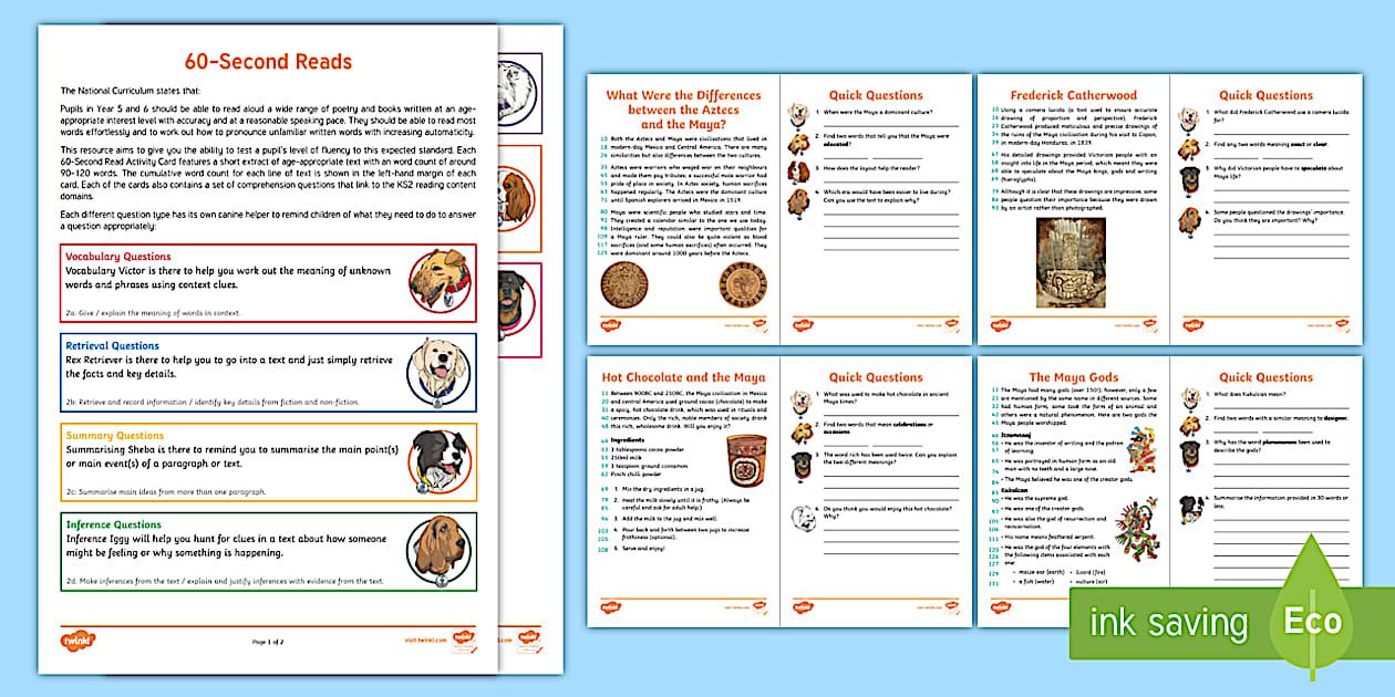 UKS2 60-Second Reads: Maya Civilisation Activity Pack