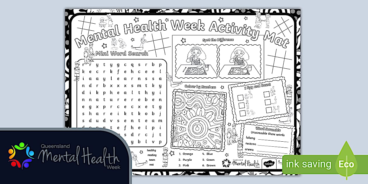 FREE! - Mental Health Week Activity Mat F-2 - Twinkl