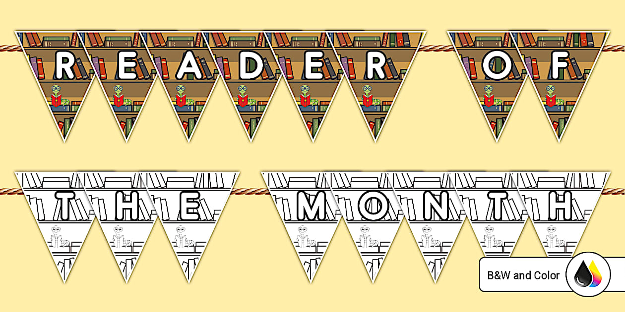 Reader of the Month Bunting